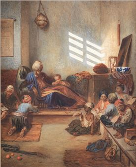 Alexandre-Gabriel Decamps | The Chibouk Smoker | MutualArt