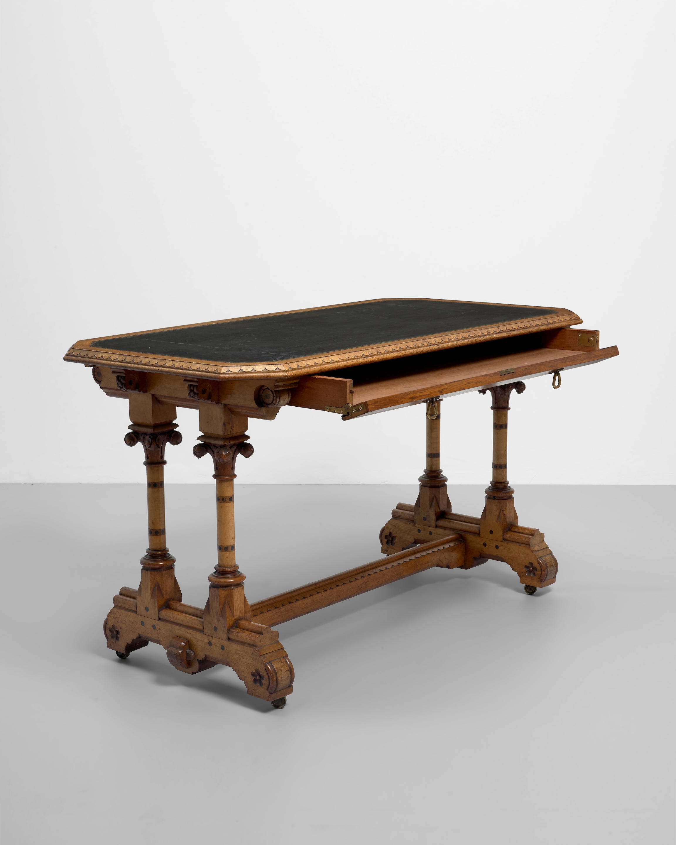Charles Bevan | Inlaid Writing Table (Circa 1865) | MutualArt