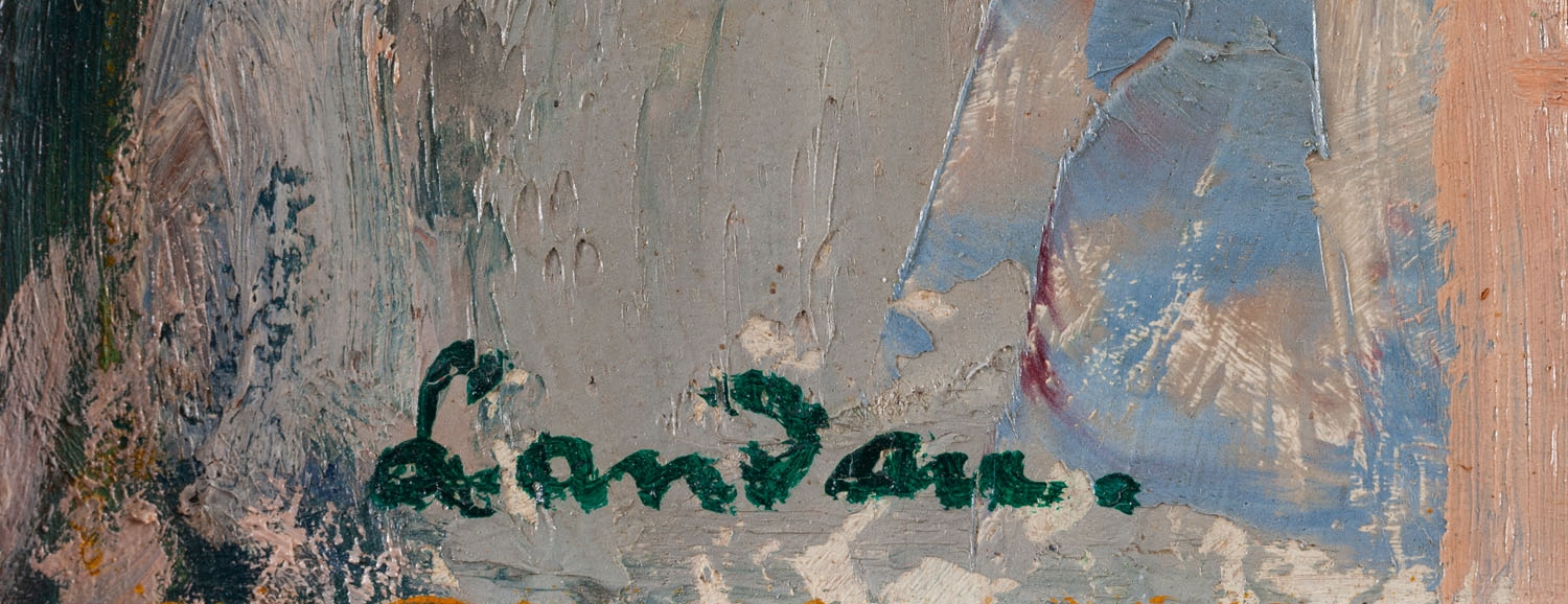 Zygmunt Landau | Portrait of a girl oil/plywood | MutualArt