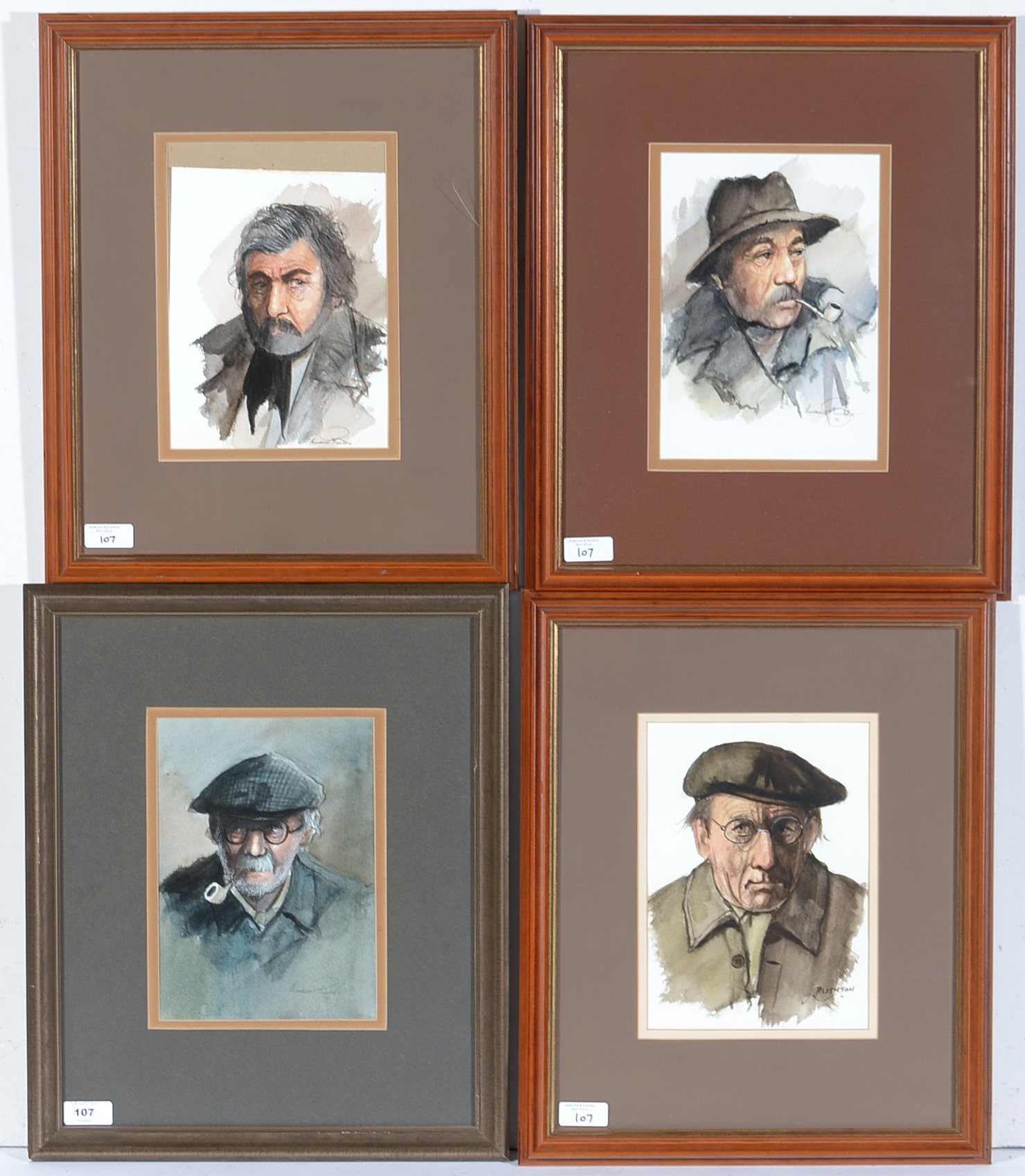 Lawrence Rushton | Four head-and-shoulder character portraits of men ...