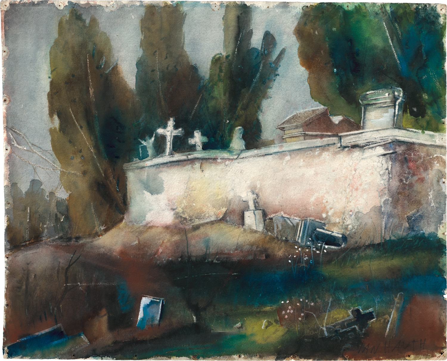 Emil Van Hauth | Vor der Friedhofsmauer | MutualArt