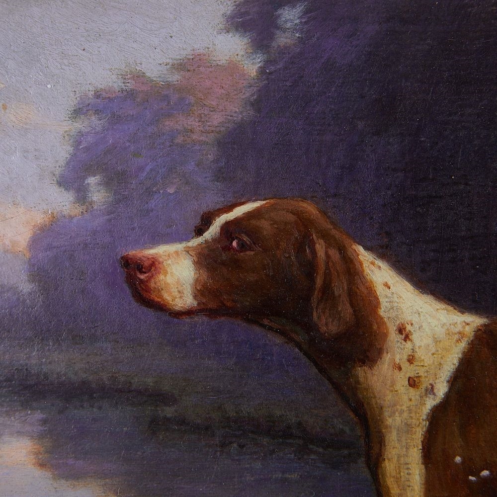Charles Heberer | Brown and white spotted pointers in profile at a ...