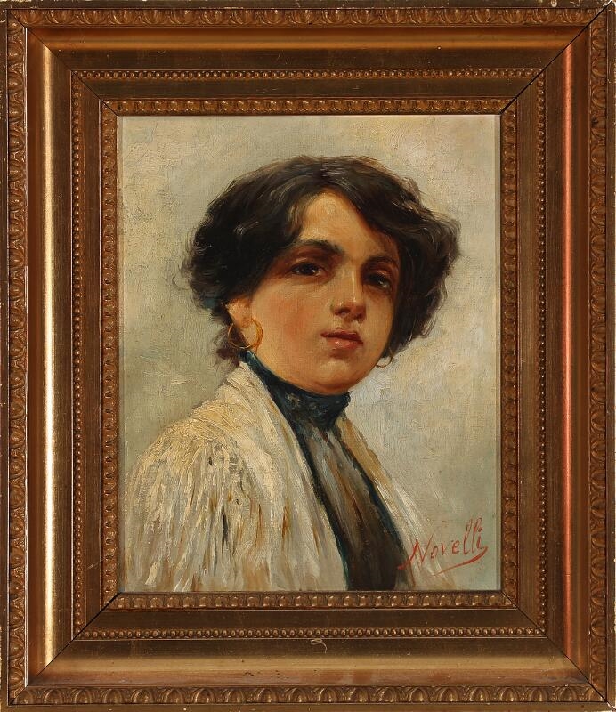 Sebastiano Novelli | An Italian woman with earrings and her hair done ...