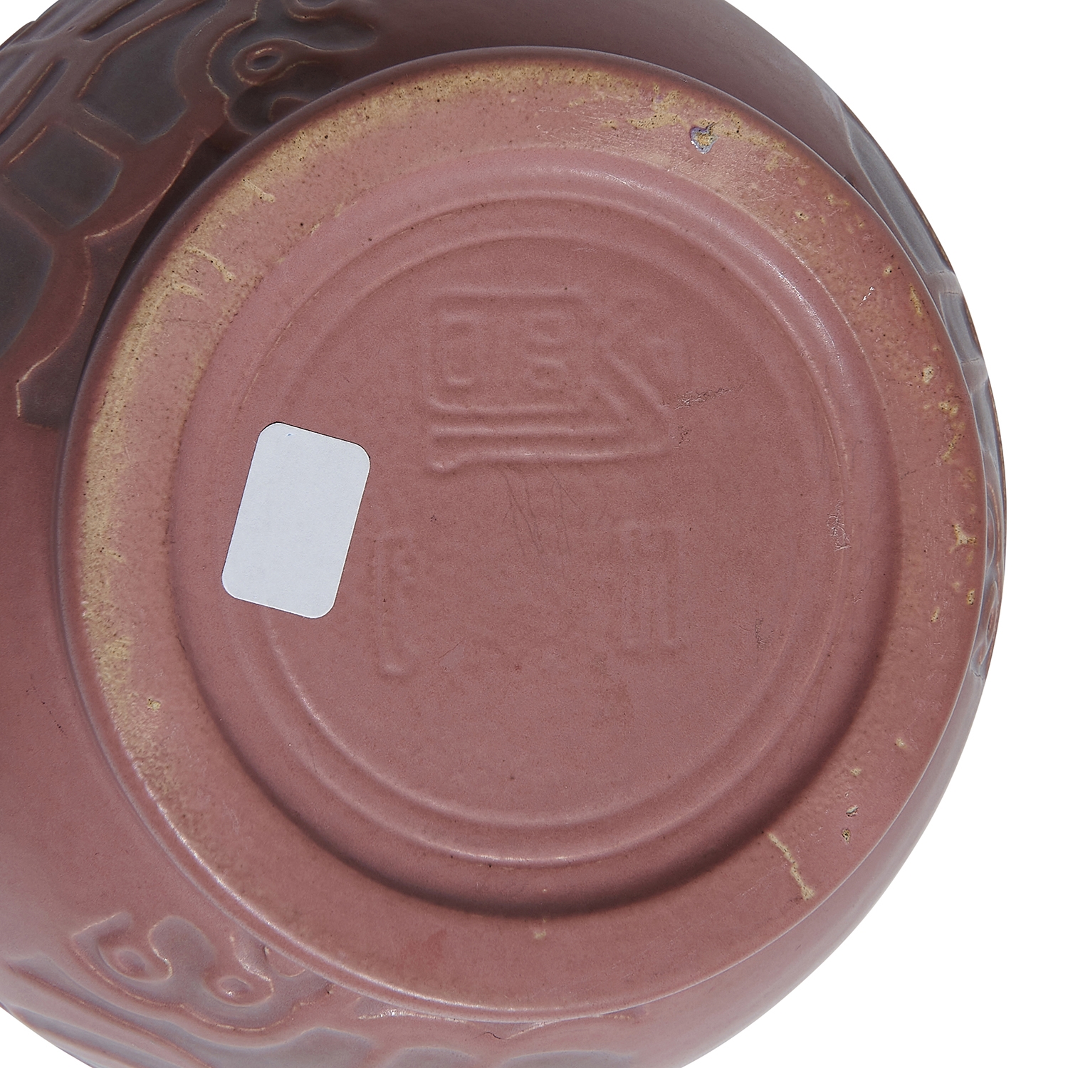 Elizabeth Overbeck | Two-color vase with three deeply carved and ...