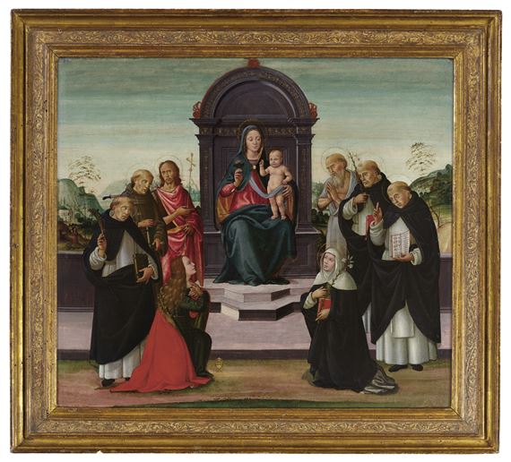 Master of Apollo and Daphne | The Madonna and Child Enthroned with the ...