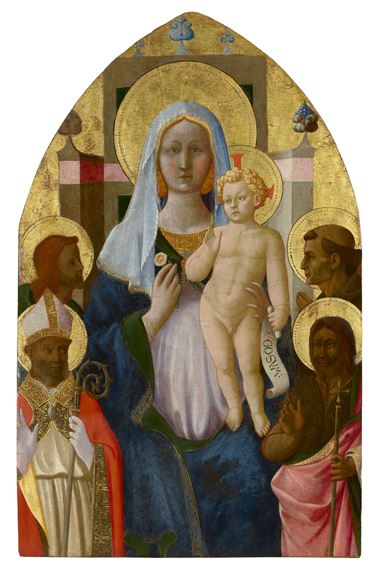 Zanobi Strozzi | The Madonna and Child enthroned with four Saints ...