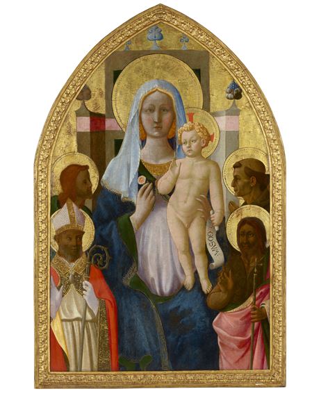 Zanobi Strozzi | The Madonna and Child enthroned with four Saints | MutualArt