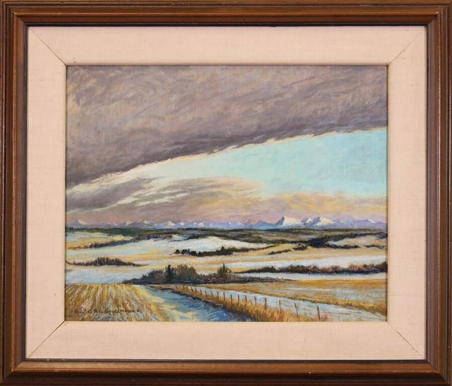 Nicholas de Grandmaison | FOOTHILLS LANDSCAPE WITH CHINOOK ARCH | MutualArt