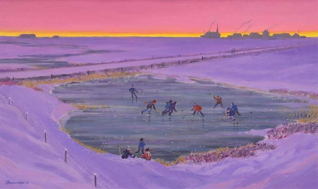 William Roy Brownridge | AN EVENING GAME OF SHINNY (1991) | MutualArt