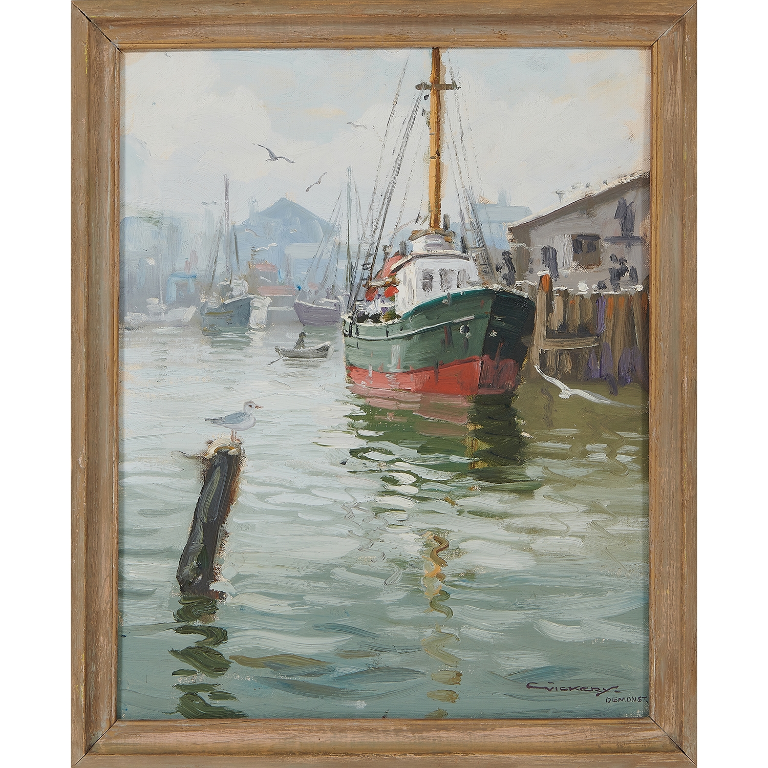 Charles Vickery | Harbor Scene (Demonstration) (Circa 1945) | MutualArt