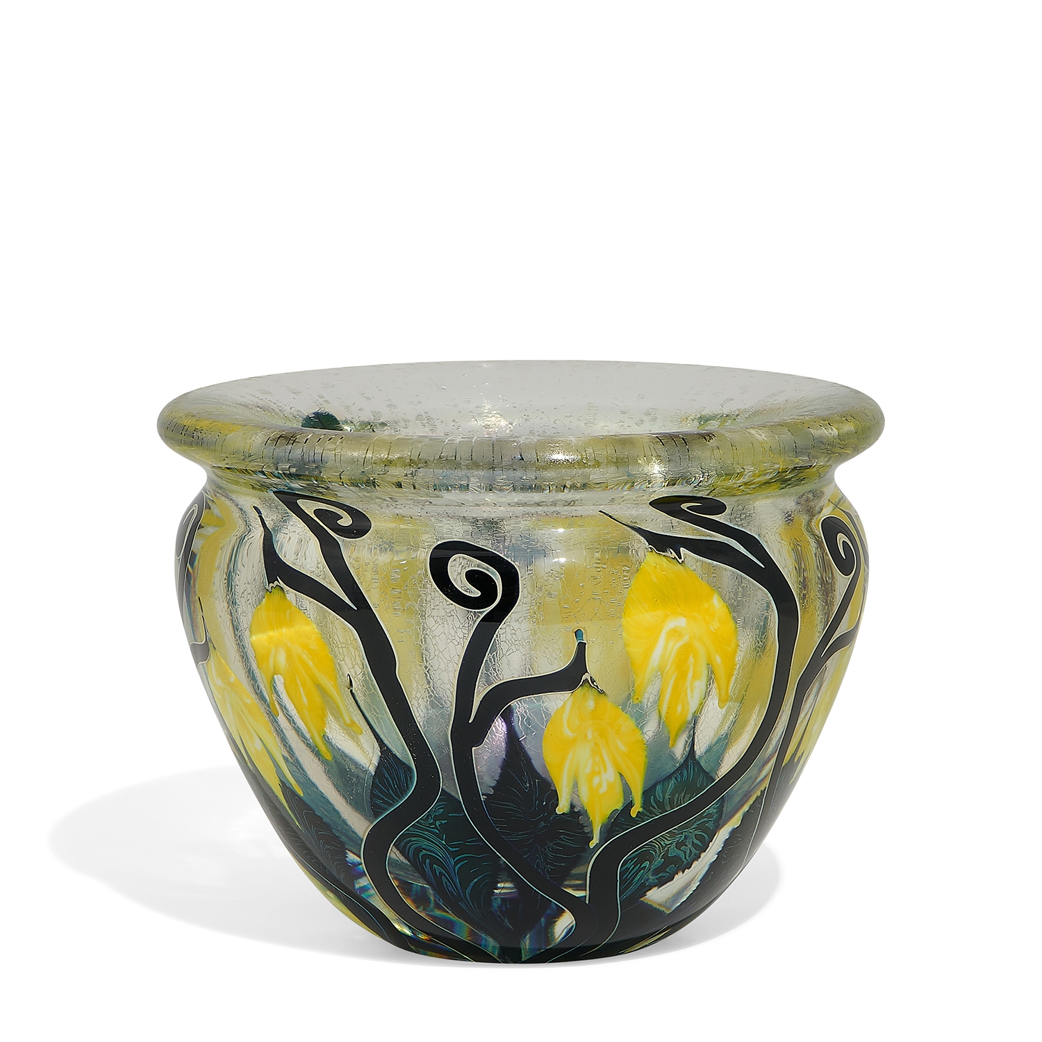 Tim Lotton | Multi Flora vase with stylized yellow bellflower ...