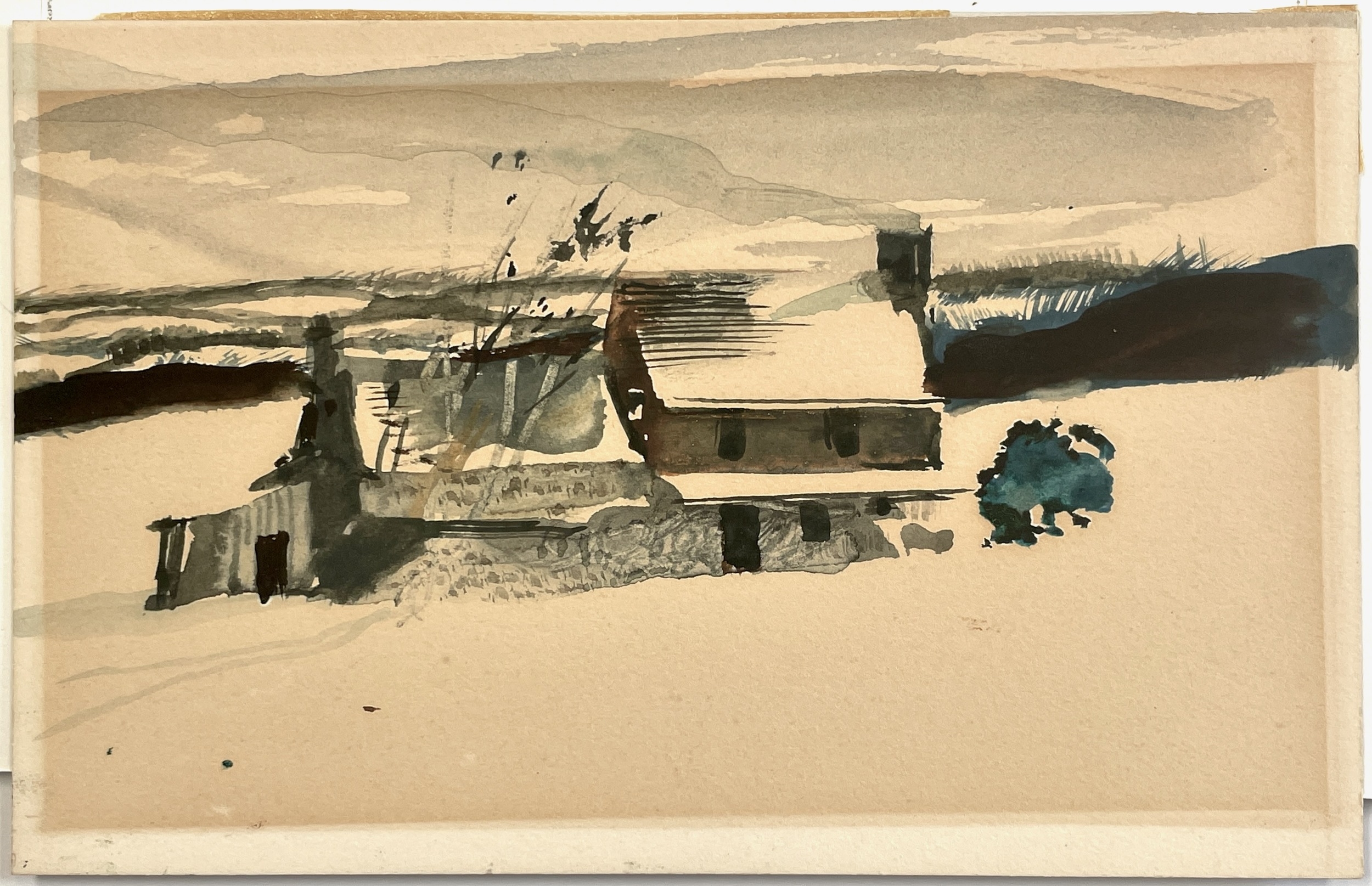 Andrew Wyeth | a farmhouse in winter | MutualArt