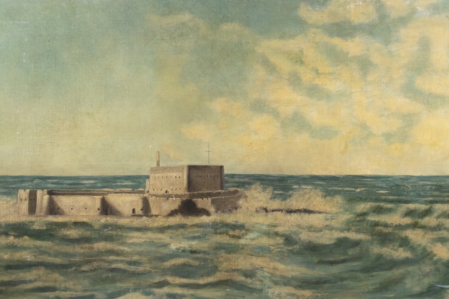 French School, 20th Century | View of an Old Stone Coastal Fort | MutualArt