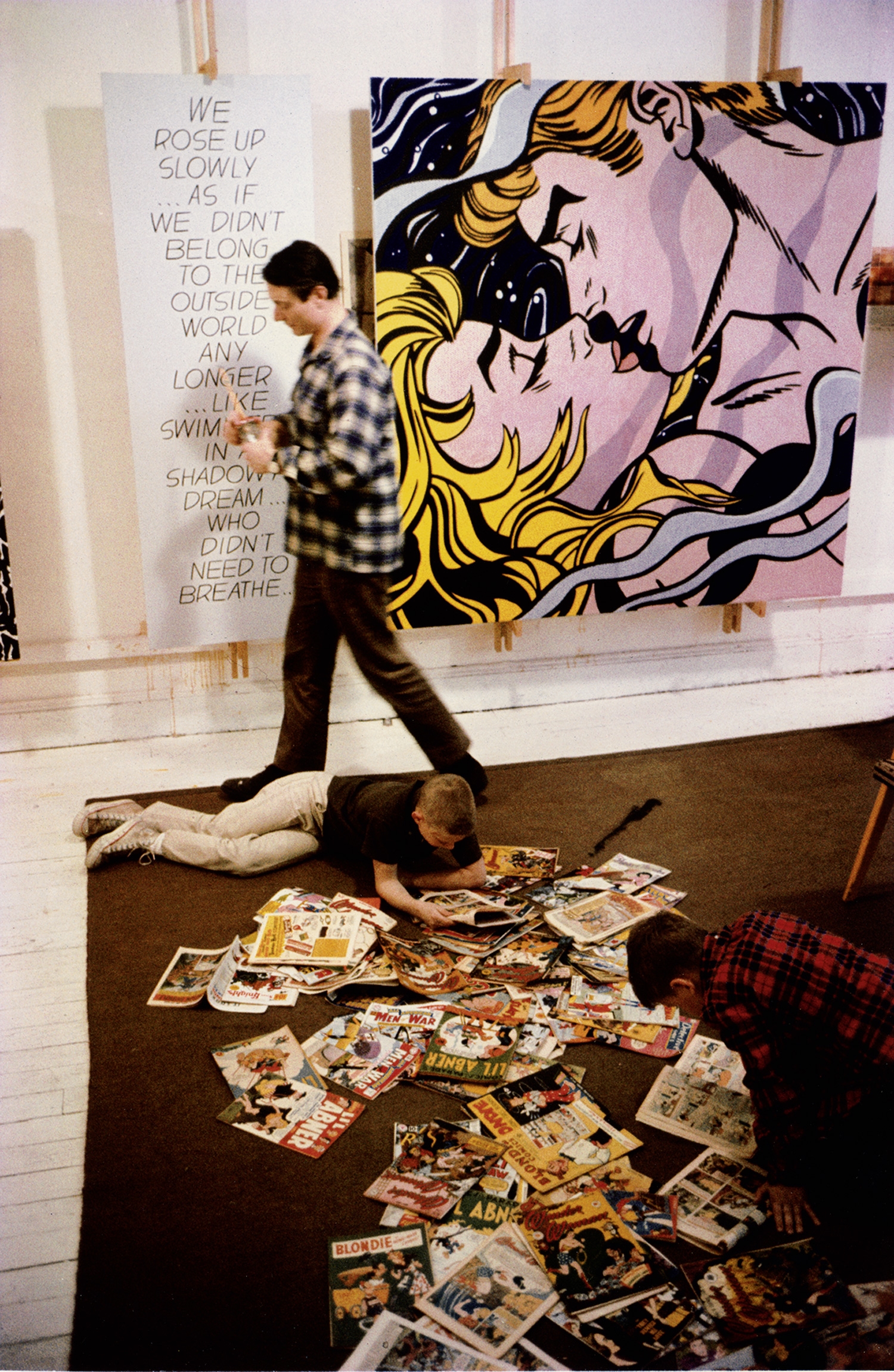 Dan Budnik | Roy Lichtenstein with his sons David and Mitchell, West ...