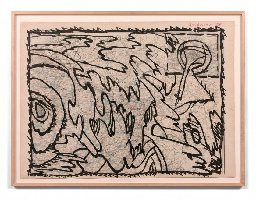 Pierre Alechinsky | Frontière franco (1984) | MutualArt