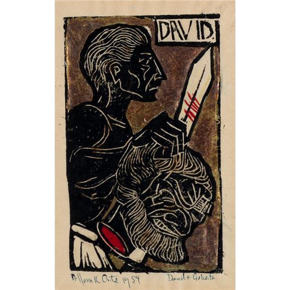 Allan Rohan Crite | David and Goliath (1954) | MutualArt