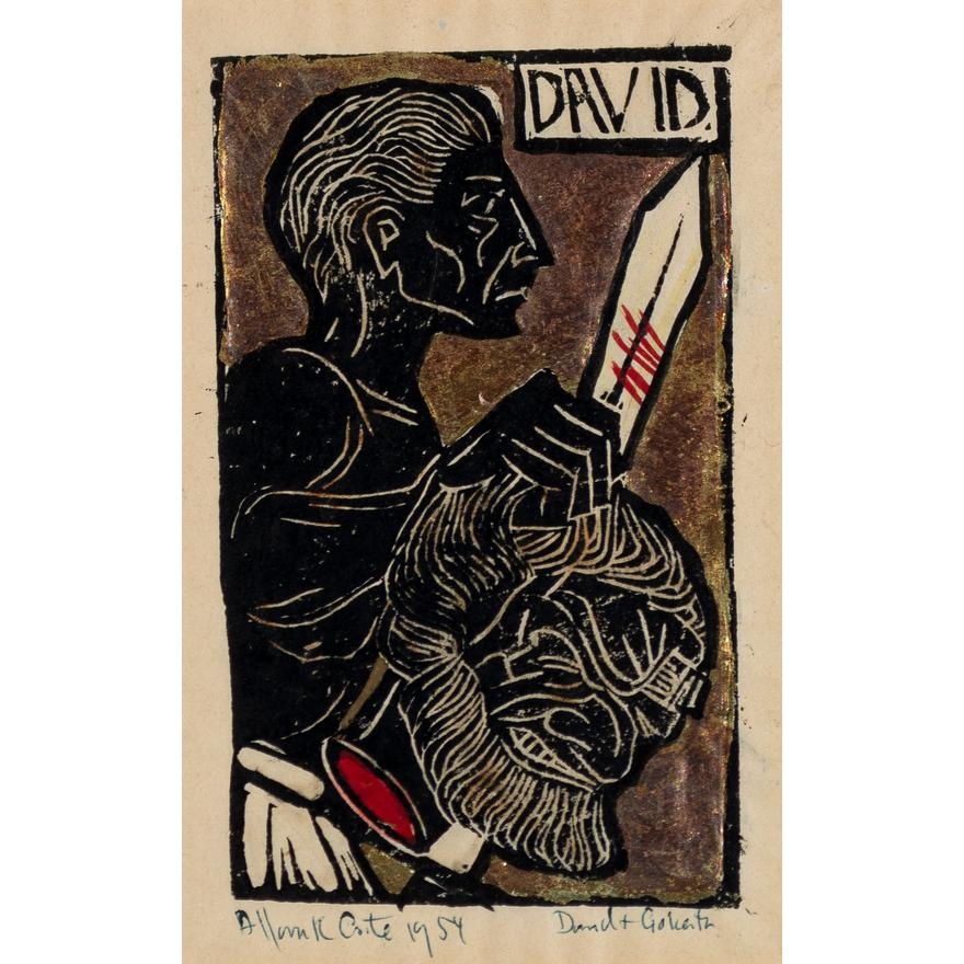 Allan Rohan Crite | David and Goliath (1954) | MutualArt