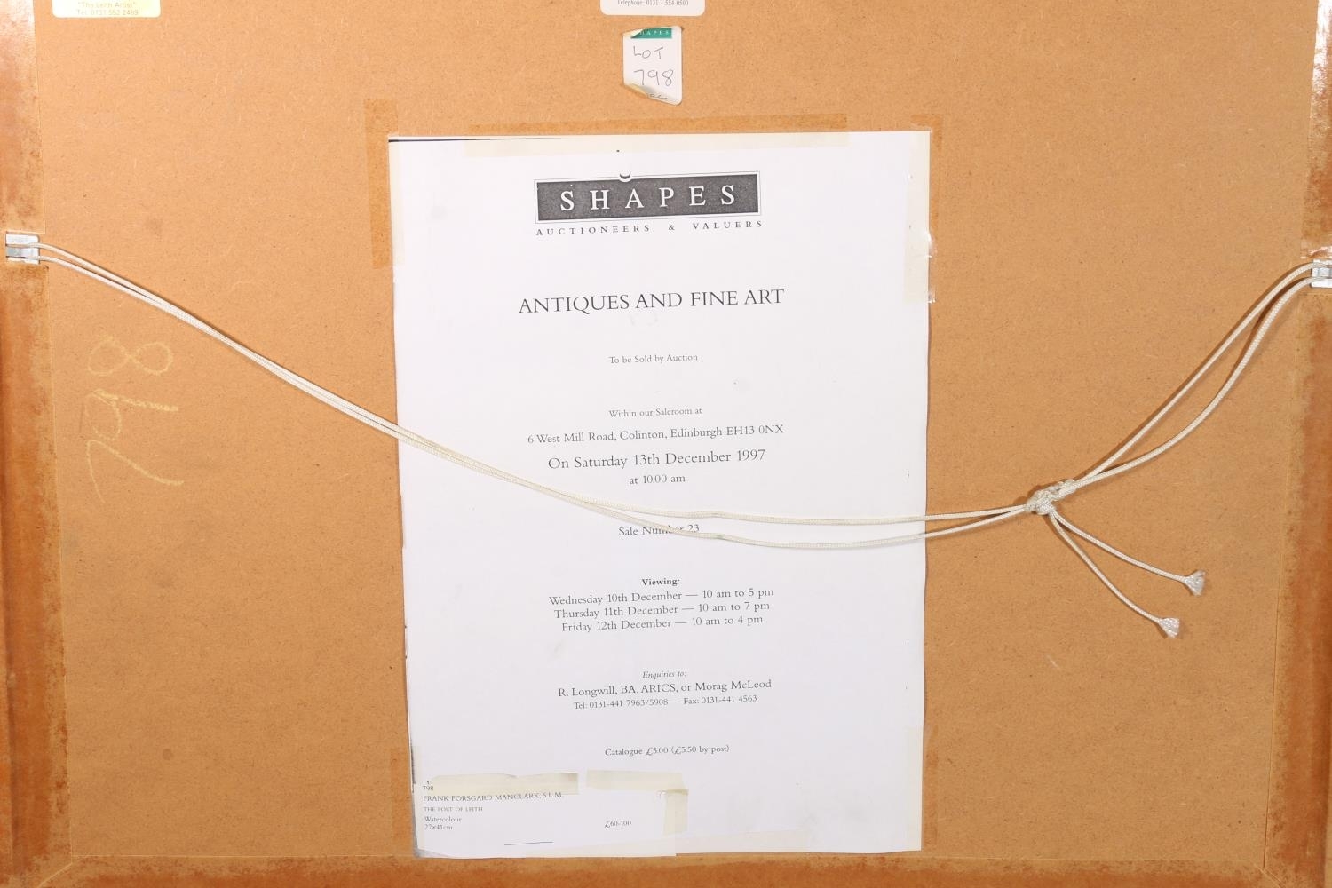 FRANK FORSGARD MANCLARK | The Port of Leith | MutualArt