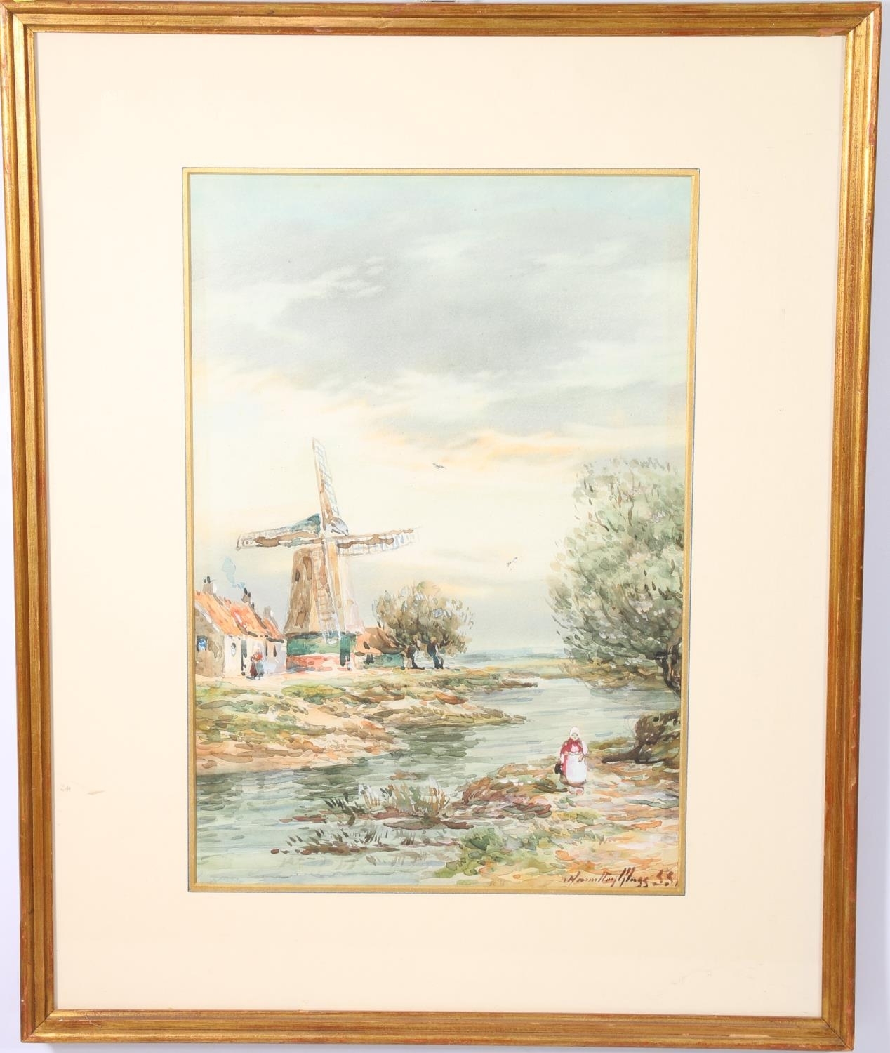 John Hamilton Glass | Two works, 'Evening on the Canal North Holland ...