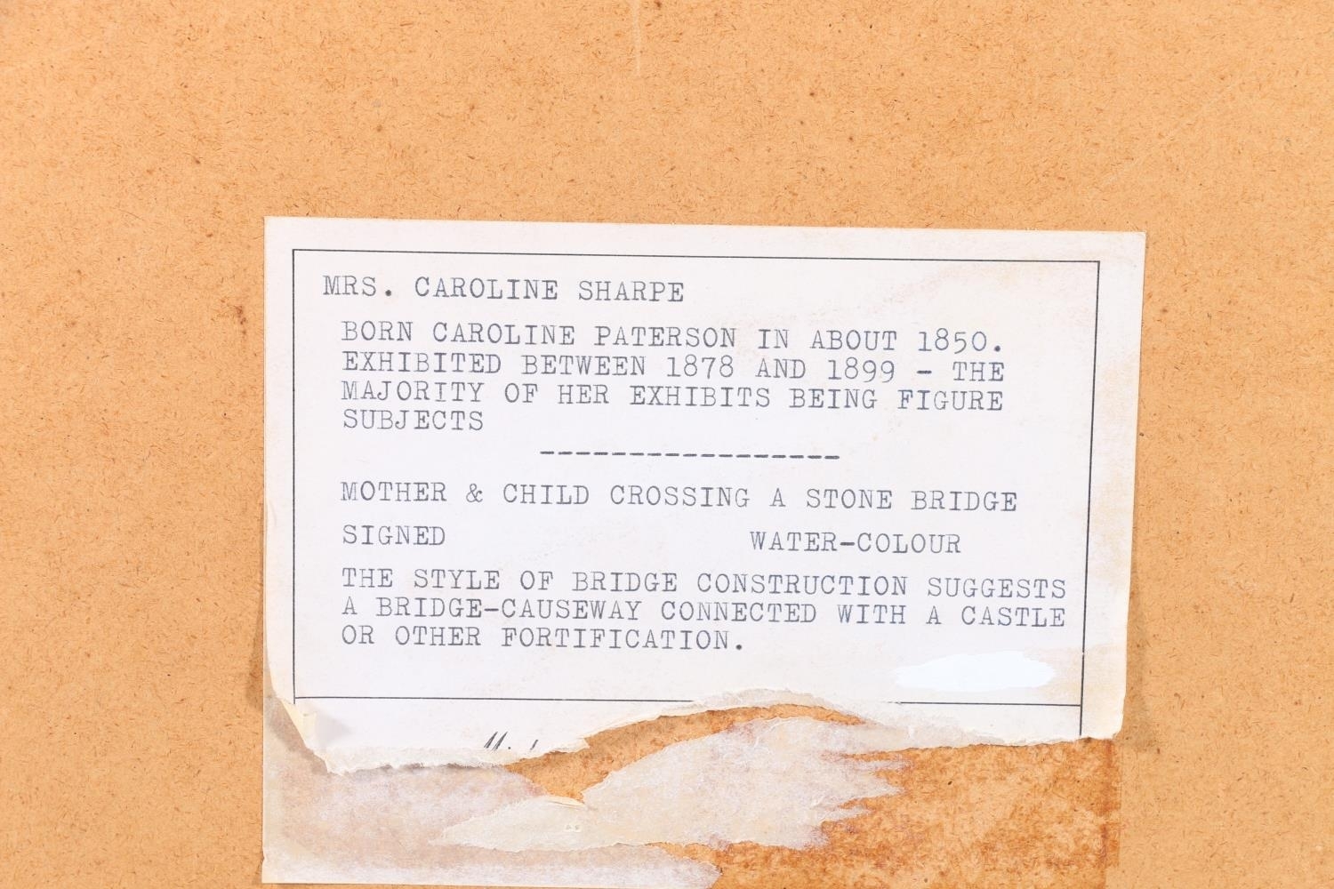 Caroline Paterson Sharpe | Mother and child crossing a stone bridge ...