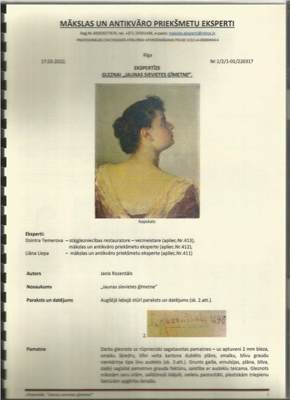 Janis Rozentāls | Portrait of a young woman by Janis Rozentals (Late ...