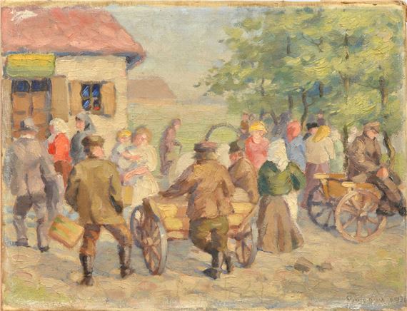 Saumanis, Karlis Fridrius | Oil painting Fair by Karlis Fridrih ...