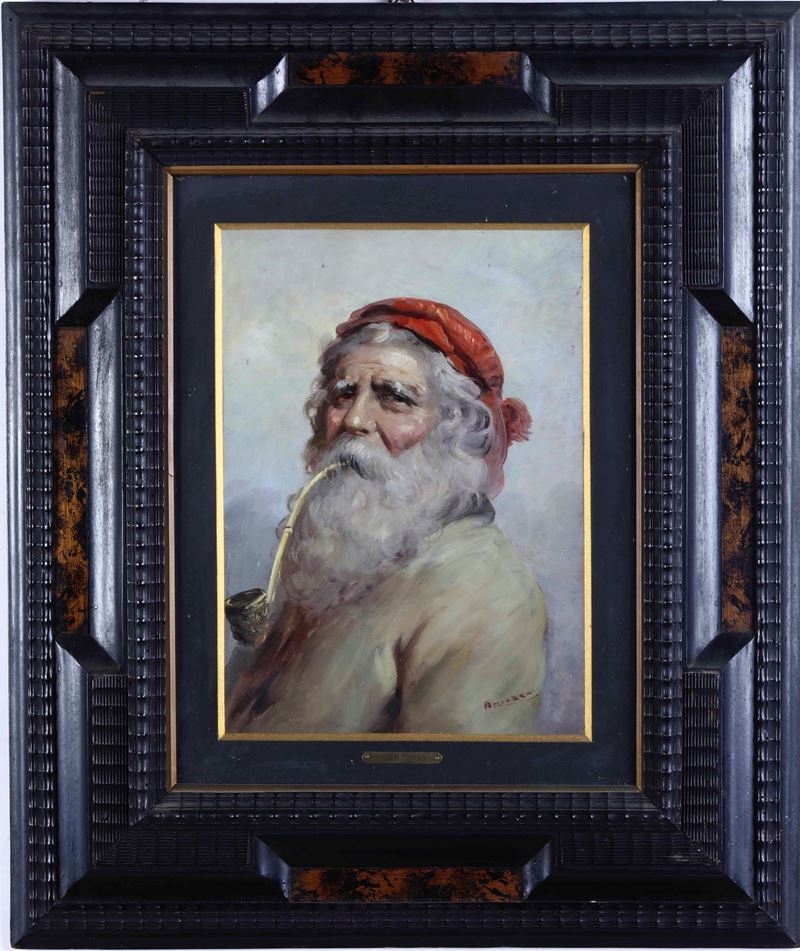 Athos Brioschi | Ritratto di anziano con pipa | MutualArt
