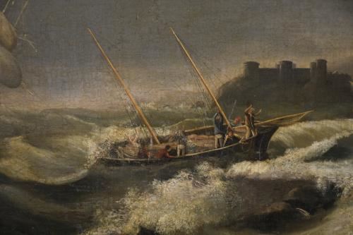 Charles Beaubrun | SHIPWRECK IN FRONT OF A CLASSICAL TEMPLE (20th ...