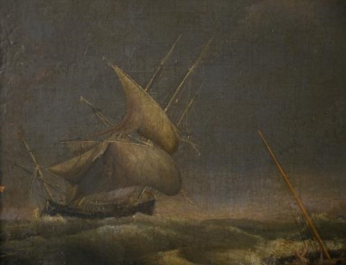 Charles Beaubrun | SHIPWRECK IN FRONT OF A CLASSICAL TEMPLE (20th ...