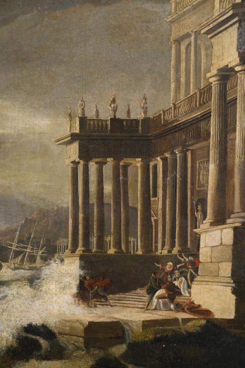 Charles Beaubrun | SHIPWRECK IN FRONT OF A CLASSICAL TEMPLE (20th ...