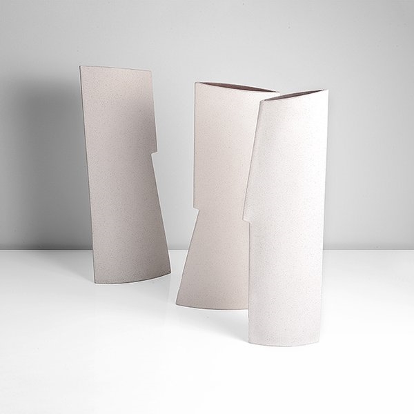 Val Barry | Three Tall Flattened Forms | MutualArt