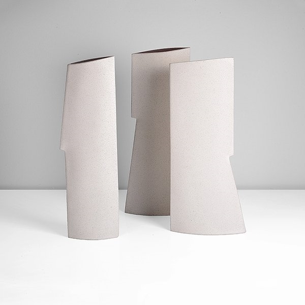 Val Barry | Three Tall Flattened Forms | MutualArt