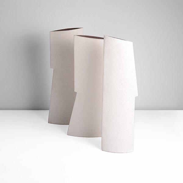 Val Barry | Three Tall Flattened Forms | MutualArt