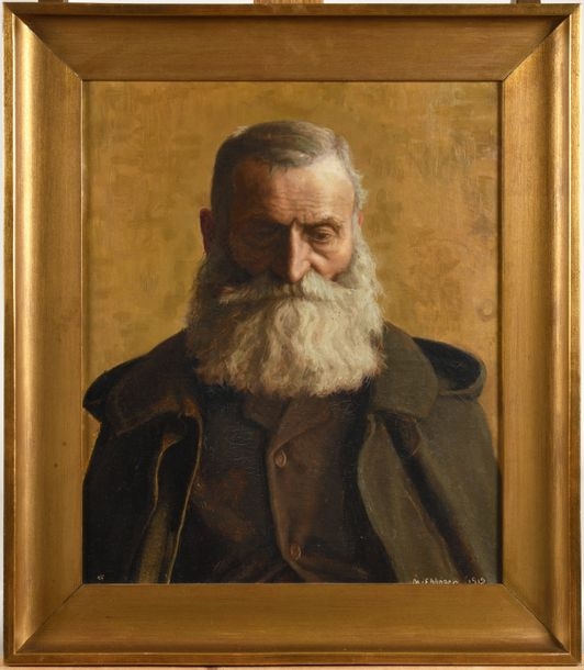 Maurice Ehlinger | Portrait de paysan vosgien (1915) | MutualArt