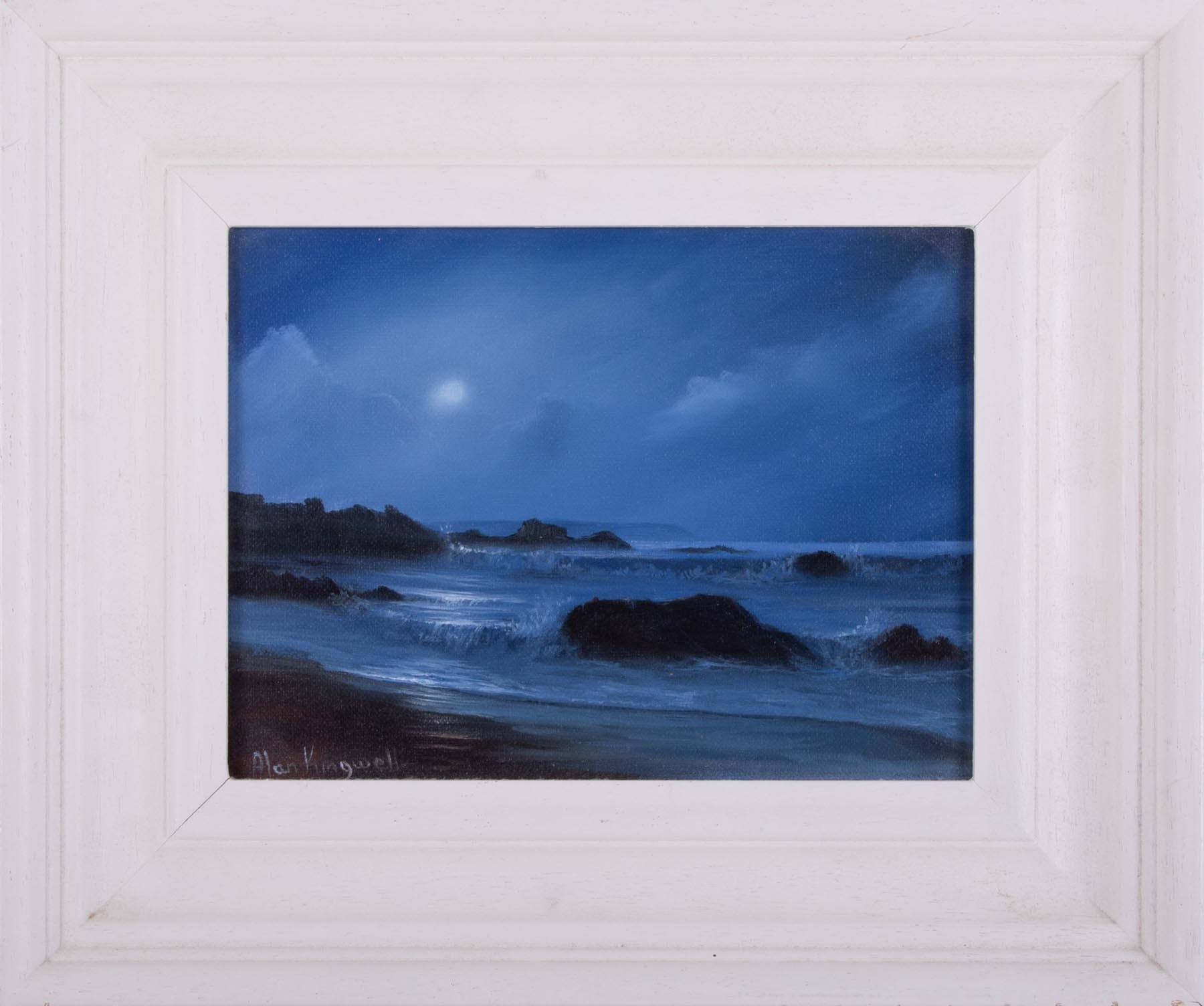 Alan Kingwell | Moonlight On Bigbury Bay | MutualArt
