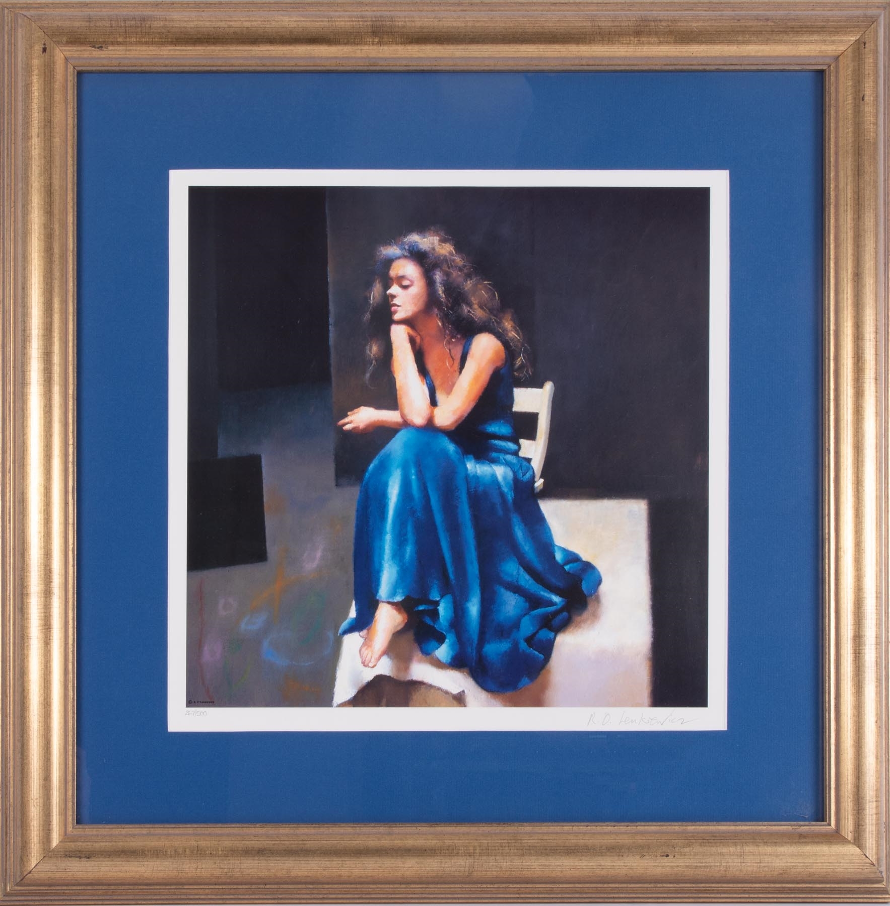 Robert Lenkiewicz | Anna in Blue | MutualArt