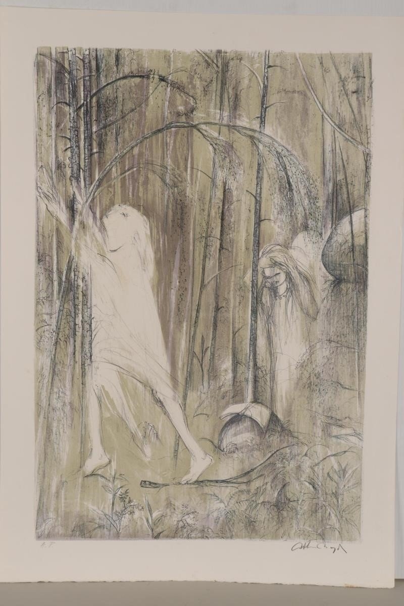 Arthur Boyd | Landscape with stockman | MutualArt