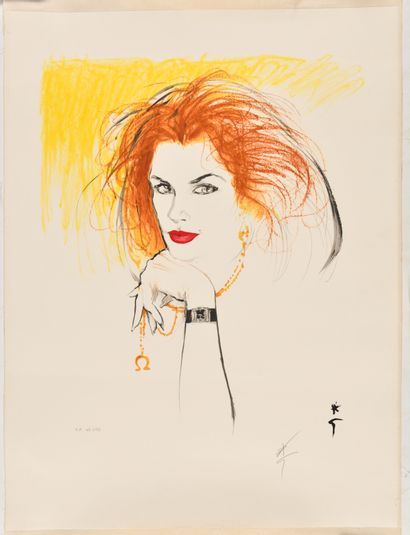 René Gruau | Cindy Crawford for Omega | MutualArt