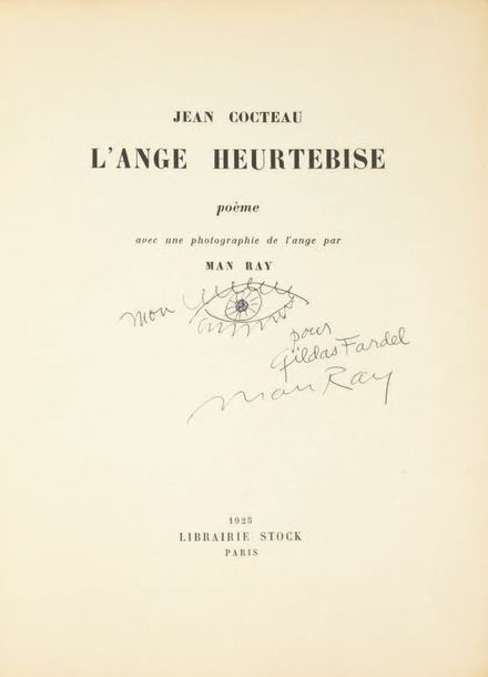 Jean Cocteau | The Heurtebise Angel. Poem with a photograph of the ...