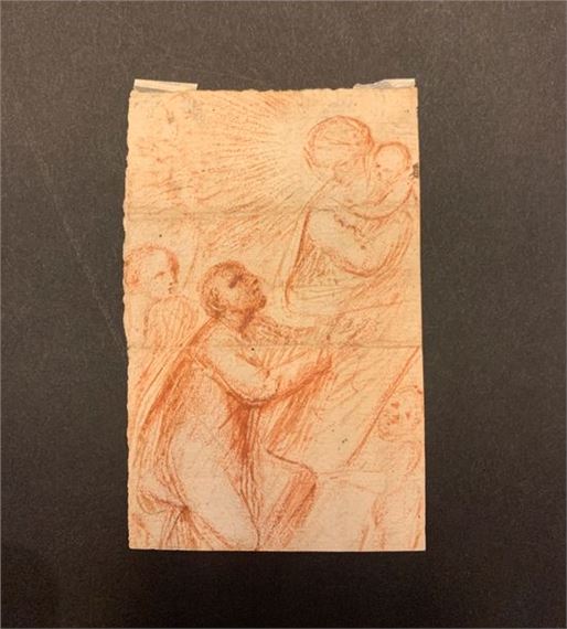 Italian School, 17th Century | Kneeling Saint imploring the Virgin and ...