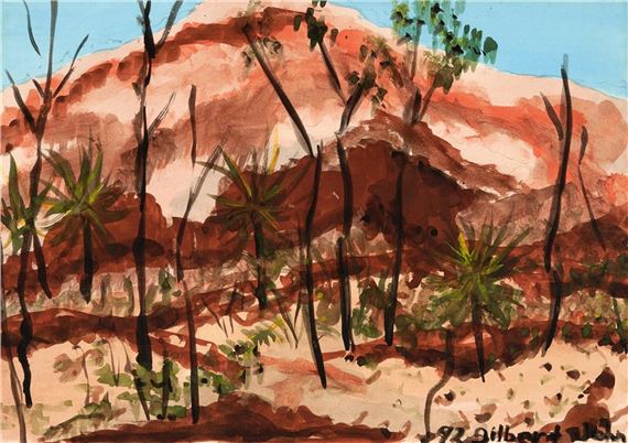 John Gilbert | Central Australian Landscape (1992) | MutualArt