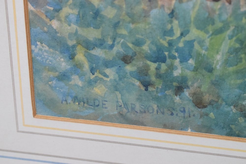 Arthur Wilde Parsons | - Watercolour - Rural landscape with St ...