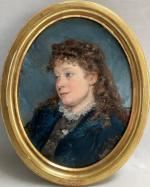 Roberto Bompiani | Portrait de dame (1895) | MutualArt