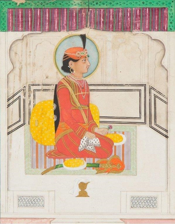 Punjab School, 19th Century | A portrait of Raja Hiraj Singh | MutualArt