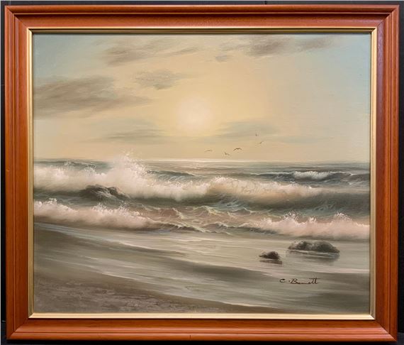 C. Barrett | Dawn light over the Atlantic shore | MutualArt