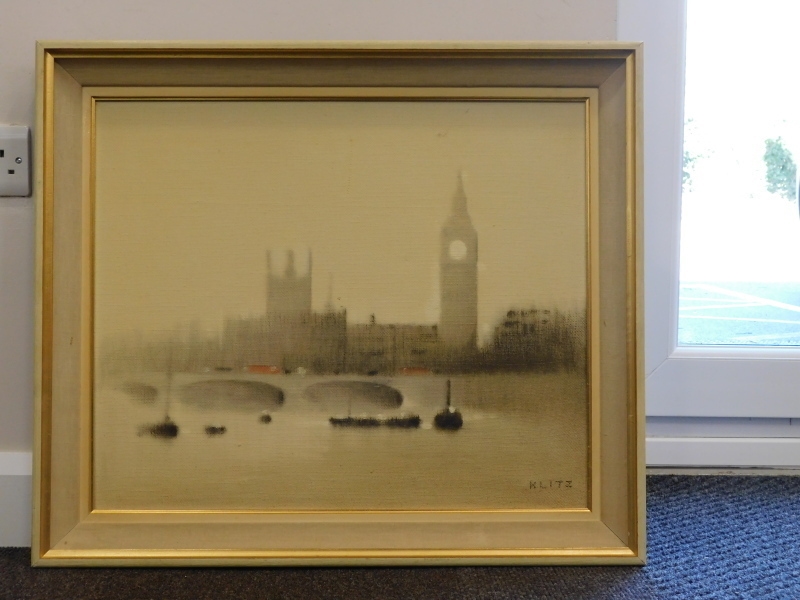 Anthony Klitz | Big Ben from the Thames on a foggy day | MutualArt