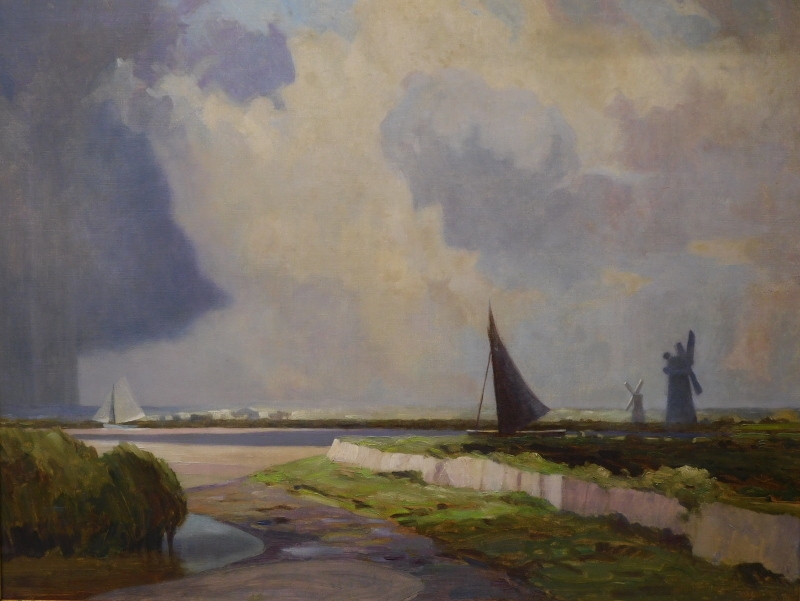 John Alfred Arnesby Brown | Manner of Arnesby Brown. Boats on calm ...