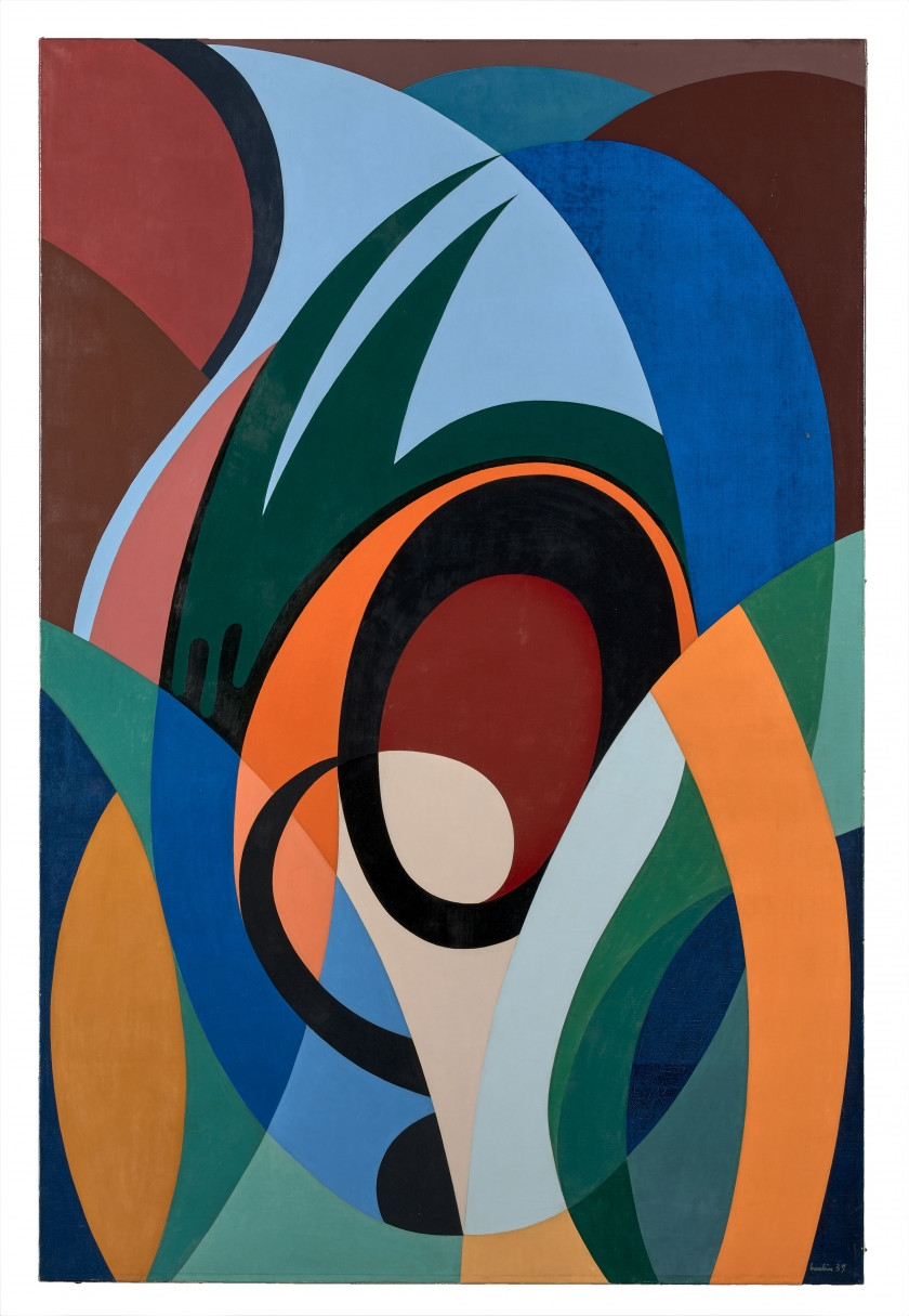 Auguste Herbin | Composition inspirée par la danse (1942) | MutualArt