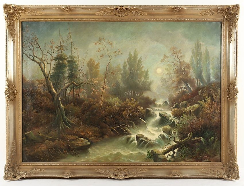 Ernst Julius Engelmann | Landschaft mit Bachlauf | MutualArt