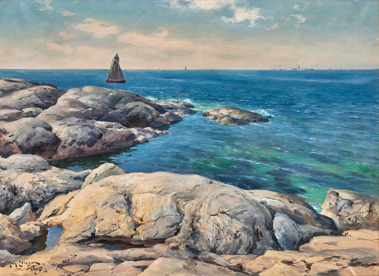 Johan Ericson | Vy från Marstrand mot Pater Noster (1905) | MutualArt